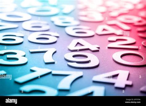 Mathematics Background Made With Solid Numbers Closeup View Stock