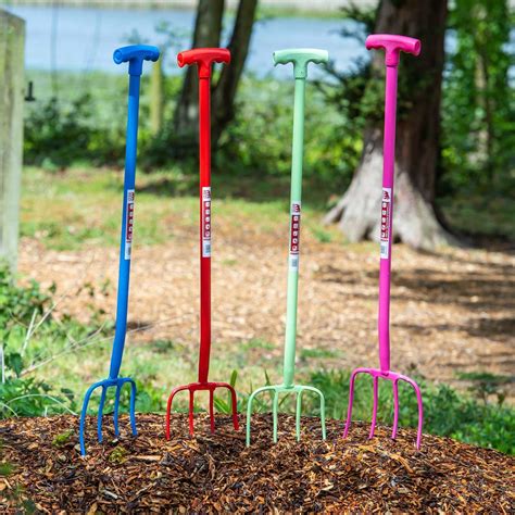 4 Prong Manure Fork With T Handle Red Gorilla