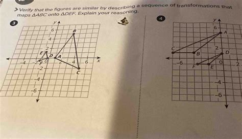 Solved Verify That The Figures Are Similar By Describing A Sequence Of