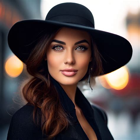 A Very Beautiful Woman With A Hat By Rose Playground