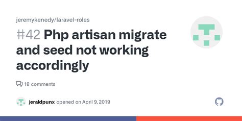 Php Artisan Migrate And Seed Not Working Accordingly · Issue 42 · Jeremykenedylaravel Roles