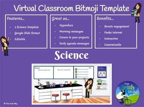Science Bitmoji Classroom Template Free