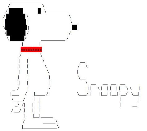 Ascii Snoopy By Yukiru On Deviantart