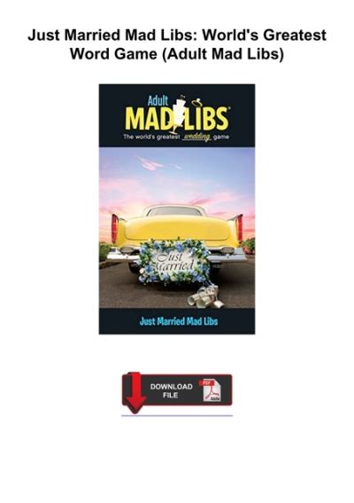 DownloadPDF Just Married Mad Libs World S Greatest Word Game Adult Mad Libs