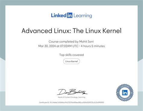 mohit soni on linkedin certificate of completion