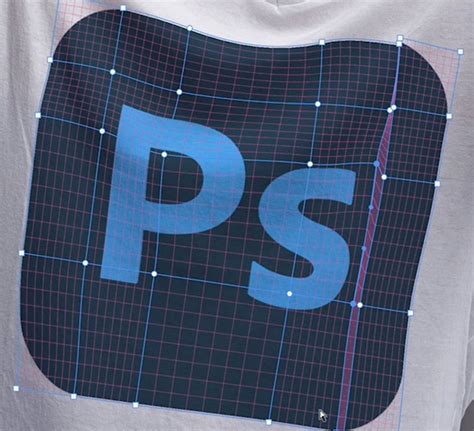 Photoshop 분할 워프의 새로운 기능인 옷에 아트를 쉽게 감쌀 수 있습니다 미니디자인연구소