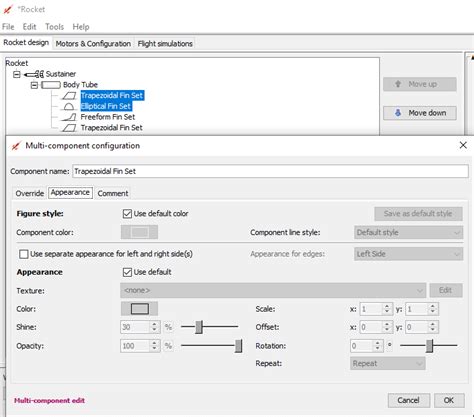 Multi Edit Different Fin Types Doesnt Expose Many Common Parameters