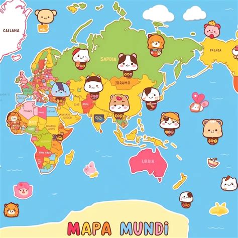 Modern Mapa Mundi For Interactive Maps Premium Ai Generated Image