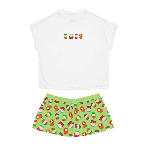 South Park Womens Short Pajama Set Main 4 South Park Pajama Set Stan Kyle Eric Kenny Pajama Set