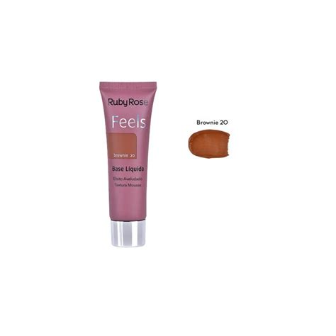 Base Líquida Feels Efeito Aveludado Mousse Ruby Rose Shopee Brasil