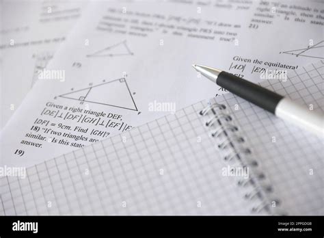 Handwriting Of Geometrical Tasks On Examination Practice Quiz Or Test