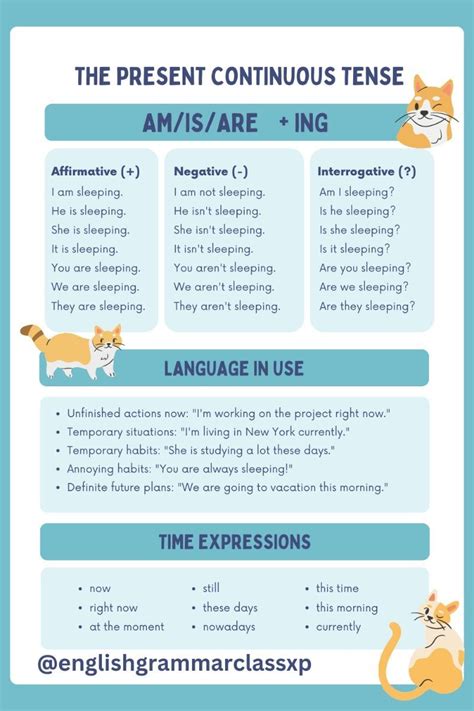 Present Continuous Grammar Worksheet Cyan And Orange Playful 5 класс задания Грамматические