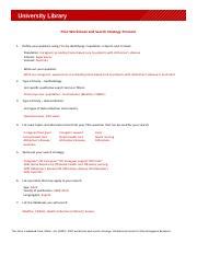 PICo Example Pdf PICo Worksheet And Search Strategy Protocol Define Your Question Using