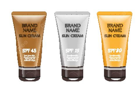 Realistic Sunscreen Package Set On White Background3d Tube And Bottle
