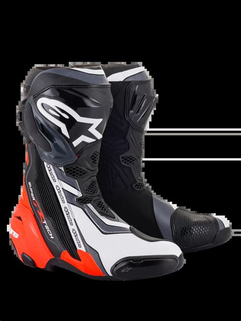 Bottes Alpinestars Supertech R Black Red Fluo White Gray Votre