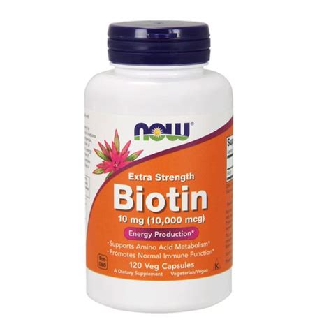 Now Biotin 10000 Mcg Extra Strength Veg Capsule 120s