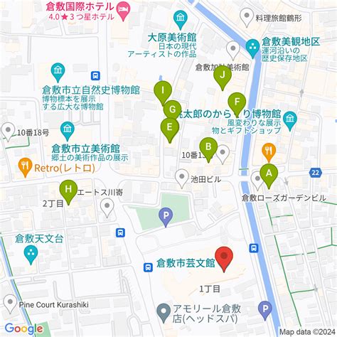 倉敷市芸文館 周辺のホテル一覧マップ