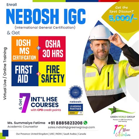 Pursue Nebosh Igc Course Hyderabad Via Virtual Interactive Sessions R Nebosh
