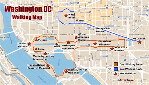 Map Of Washington Dc Sights