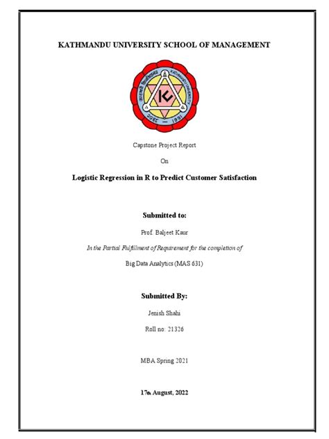 Sakhil Capstone Pdf Logistic Regression Regression Analysis