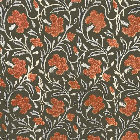 Abstract Shirting Design Ajrakh Pattern Background Digital Printing