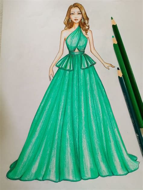 Evening Gown Fashion Illustration Sketches Dresses Illustration Fashion Design Fashion