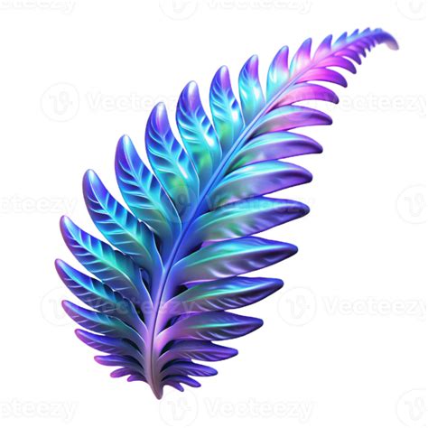 Dramatic Classic Intricate Fractal Patterns Forming A Vibrant Otherworldly Fern Leaf Glowing