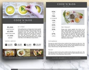 Media Kit Template Etsy