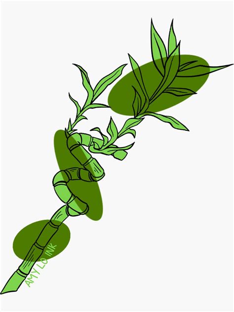Bamboo Sticker For Sale By Amyloink Redbubble