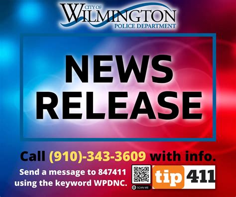 News Release Wilmington Wilmington Nc Police Department