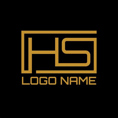 Hs Monogram Initials Logo Free Vector 10450671 Vector Art At Vecteezy