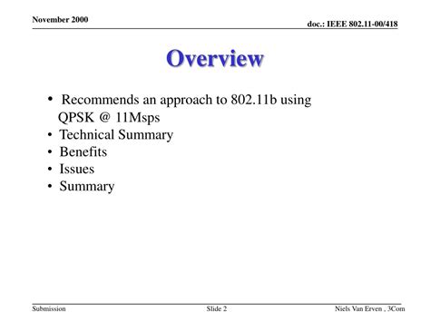 Ppt Suggested Approach For 22 Mbps 802 11b Implementation Powerpoint