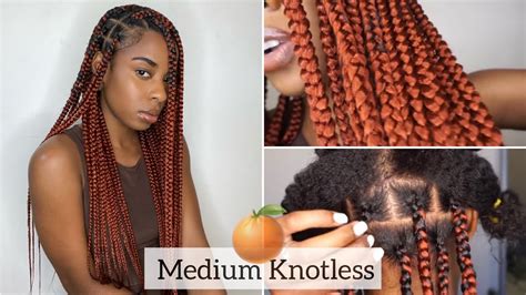Detailed Parting Tutorial How To Do Medium Knotless Box Braids