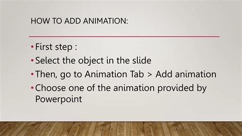 Animation Steps How To Insert Animationpptx