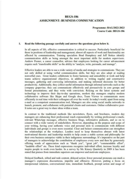 IGNOU BEGS 186 SOLVED ASSIGNMENT 2022 23
