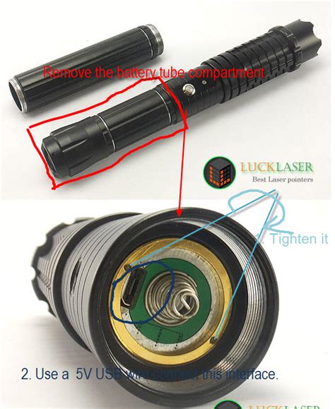 Powerful 3500mw Blue Laser Pointer Battery Installation Instructions