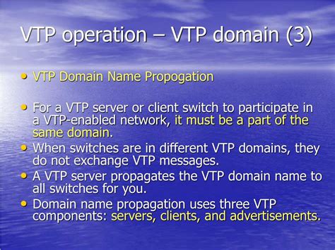 PPT VLAN Trunking Protocol VTP PowerPoint Presentation Free Download ID