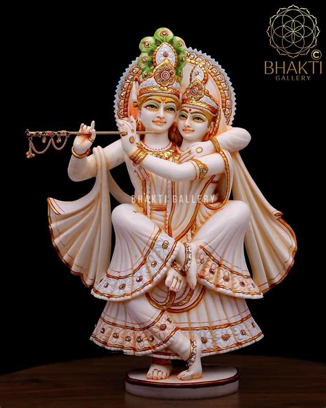 Radha Krishna Statue 17 5 Inch Big Large Size Marble Hand Painted Radha