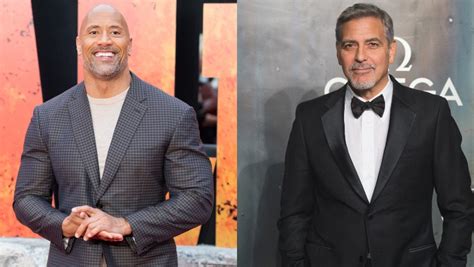 George Clooney And Dwayne The Rock Johnson Are The Worlds Highest