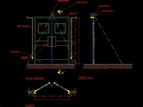 Door With Sensor In Autocad Cad Download 25 98 Kb Bibliocad