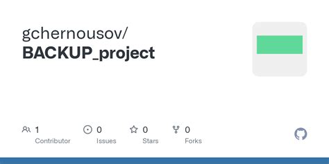 Github Gchernousovbackupproject