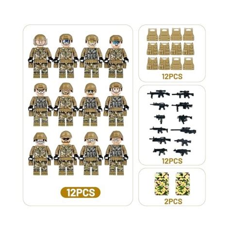 Cliunt Lot De 12 Figurines Militaires De Larmée Mini Figurines De