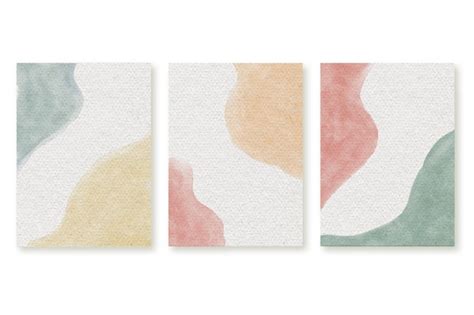 수채화 추상 포스터 무료 벡터