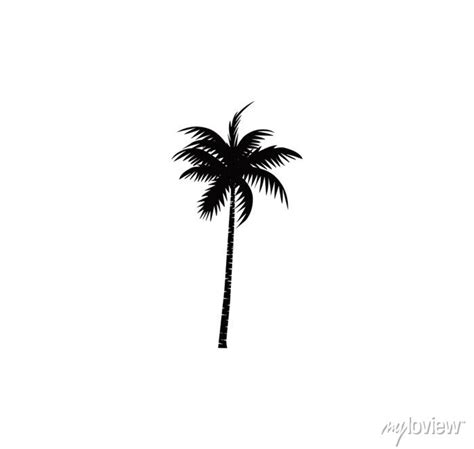 Coconut Tree Black And White