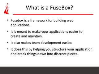Setup ColdFusion Application Using Fusebox Mvc Architecture PPT