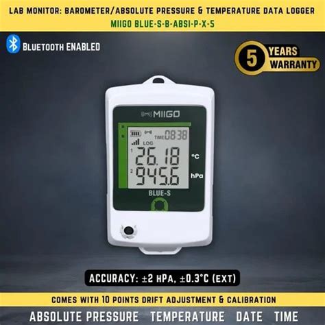 Online Barometer And Temperature Bluetooth Data Logger Lab Monitor 5 Years Warranty At Rs 8750