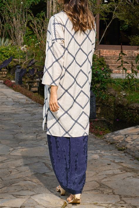 COTTON Badriah Blouse Skirt Rice Eclipse Poplook