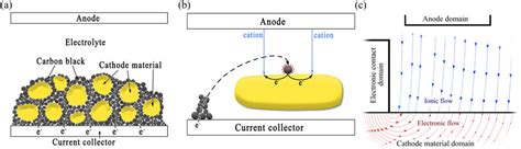A Diagram Of An Electrode Cathode Fragment And Electron Transfer In