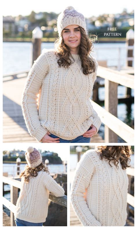 Free Crochet Pattern For Cable Sweater At Harvey Rosas Blog