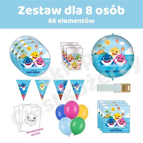 Zestaw Baby Shark Midi Wszystko Na Udane Na Urodziny